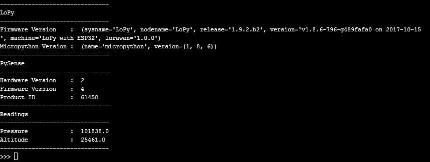 Pysense pressure/Altitude odd readings | Pycom user forum