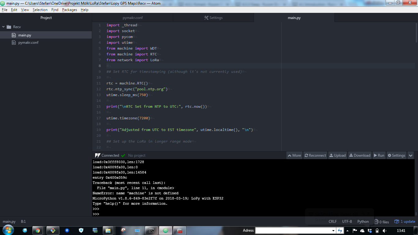 Pytrack - name 'machine' is not defined | Pycom user forum