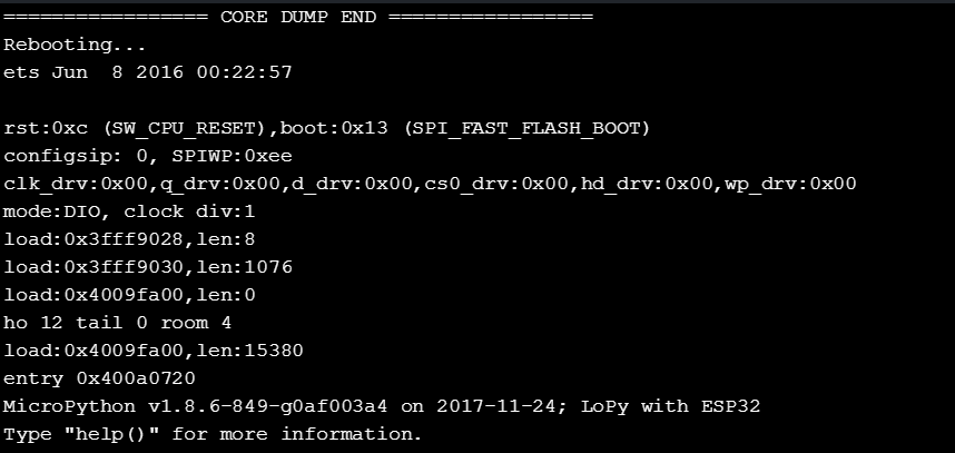 Unknown Fault Pycom User Forum